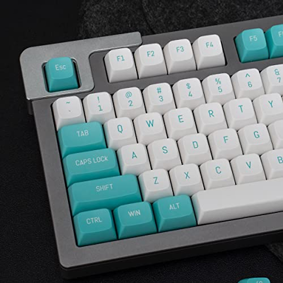 White Green Keycaps Set 150 Keys MSA Profile Double Shot ISO/ANSI ...