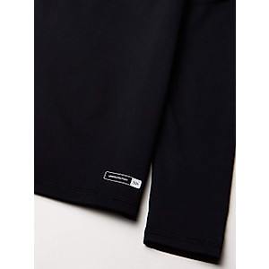 Quiksilver boys All Time Long Sleeve Youth Rashguard Surf Rash Guard Shirt, Black, Small US