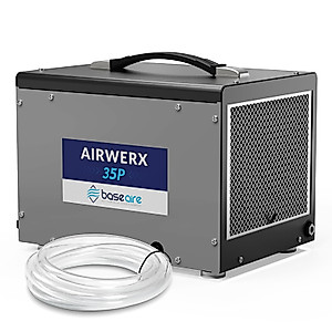 BaseAire Crawl Space/Basement Dehumidifier,70 Pint Commercial Dehumidifiers with Pump Hose,Up to 1000 Sq Ft, Compact, Auto Defrost, Energy Star, GLGR Technology
