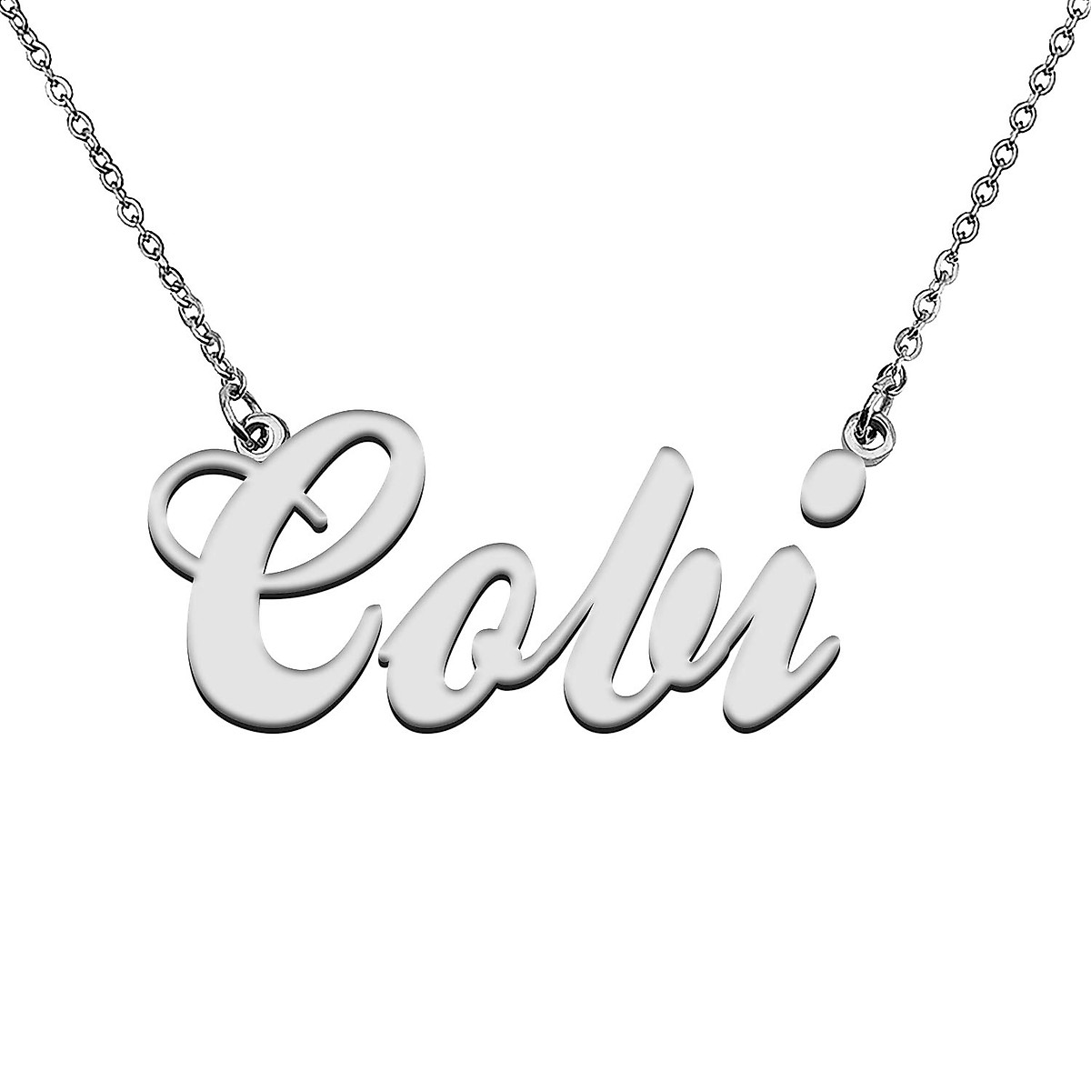 GR859C Custom Made Any Name Necklace Cobi Stainless Steel Jewelry for Mother