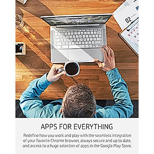 HP Chromebook HD Laptop, Intel Dual-core Celeron Processor, 4GB RAM, 32GB eMMC, Chrome OS, (Renewed), Ceramic white, 14-14.99 inches