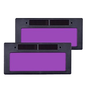 2-Pack Solar Auto-Darkening welding mask Filter Lens, automatic darkening horizontal filter, welding front cover mask goggles lens, 3/11， 4-1/4"X 2"