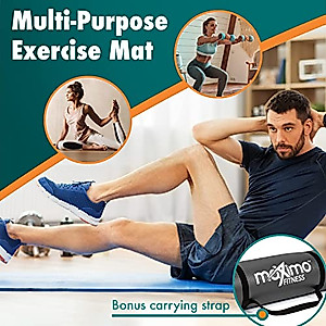 Maximo Fitness Yoga Mat - Multipurpose 72" x 24" x 0.5"(Standard) Exercise Mat for Men, Women and Kids, Ideal Non Slip Workout Mats for Yoga, Pilates, Gym Exercise with Carrying Strap