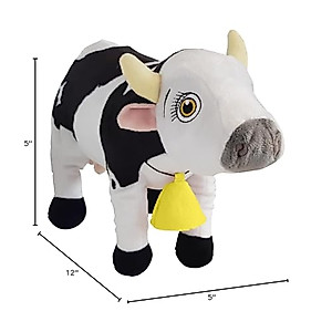 La Granja DE ZENÓN Vaca Lola 14 in. | Musical Stuffed Animal Soft and Huggable | El Reino Infantil