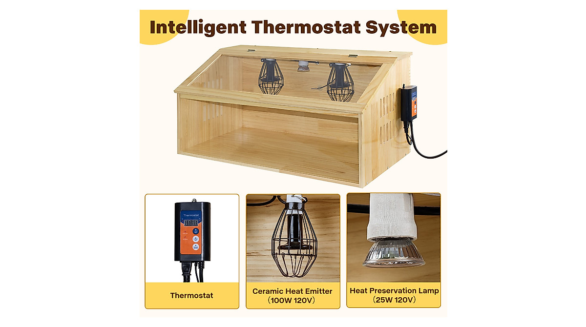 EVERYGROW Intelligent Brooder Box for Chick & Small Animals - Warm & Safe