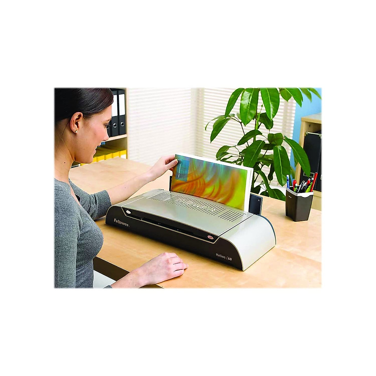 Fellowes Thermal Binding Machine, Helios 60, Platinum/Graphite (5219501)