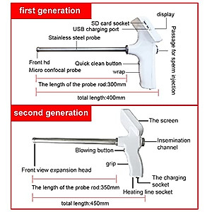 Gexmil Cow Artificial Insemination Device Cow Visual Endoscope Sperm AI Gun Tools Veterinary Breeding Kit for Horse Cattle