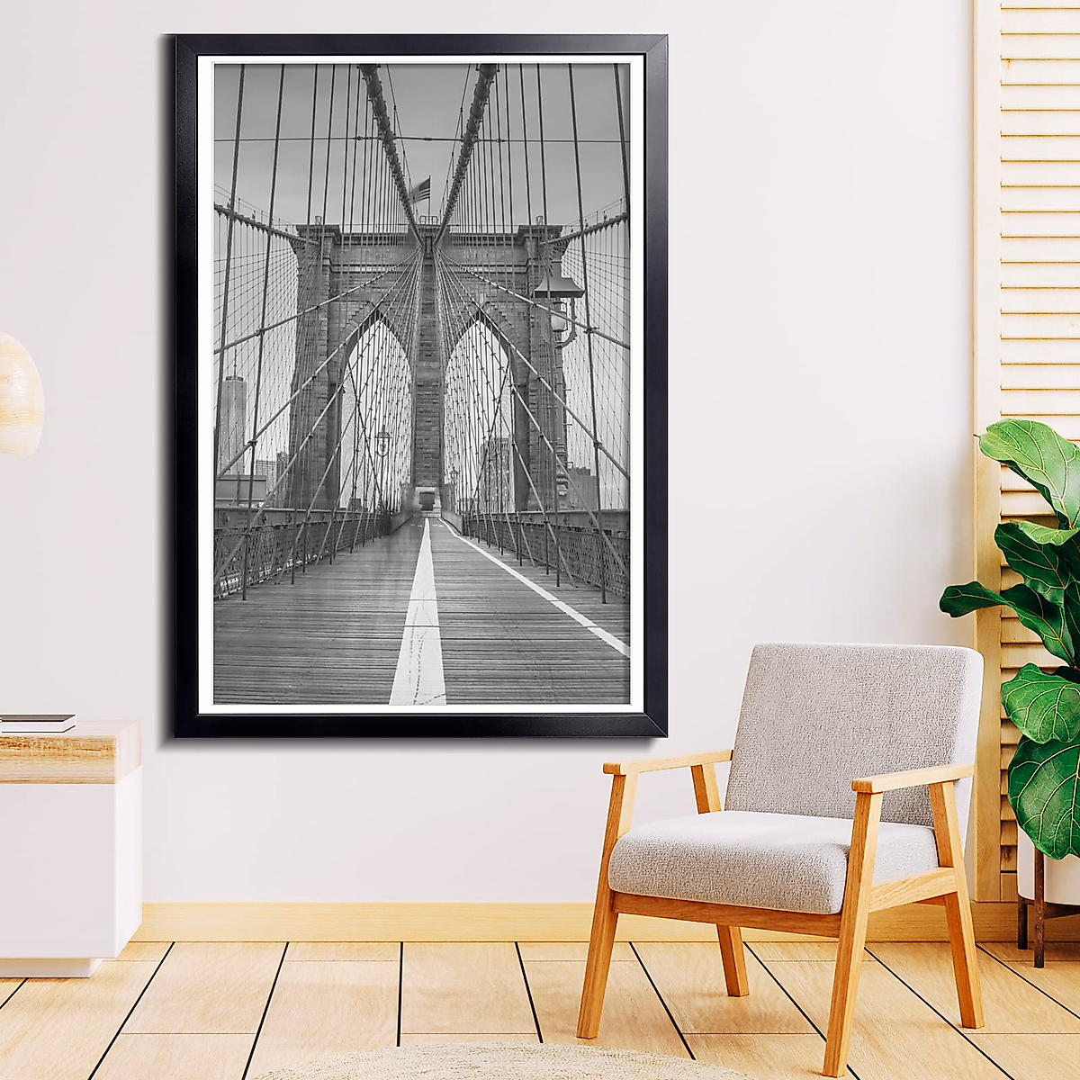 LaVie Home 30 x 42 Poster Frame Black, Display Pictures 27x40 with Mat or 30x42 Without Mat, Stable and Sturdy Picture Frame and Polished Plexiglass, Horizontal and Vertical Format of The Wall（1 Pack）