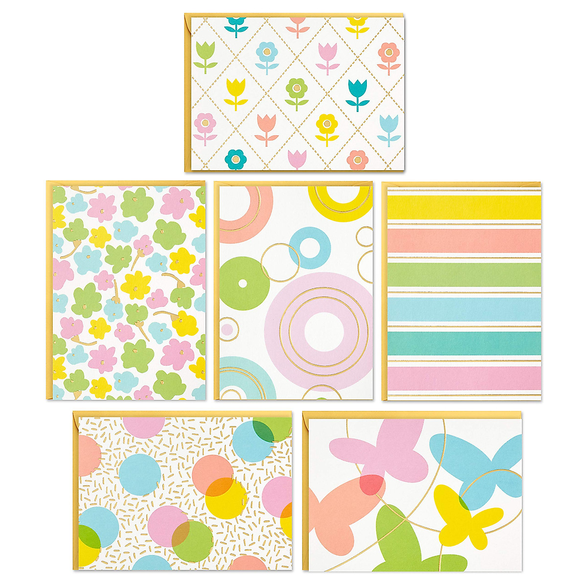 Hallmark Easter Cards, Blank Cards Assortment (24 Cards with Envelopes, Spring Flowers and Butterflies)