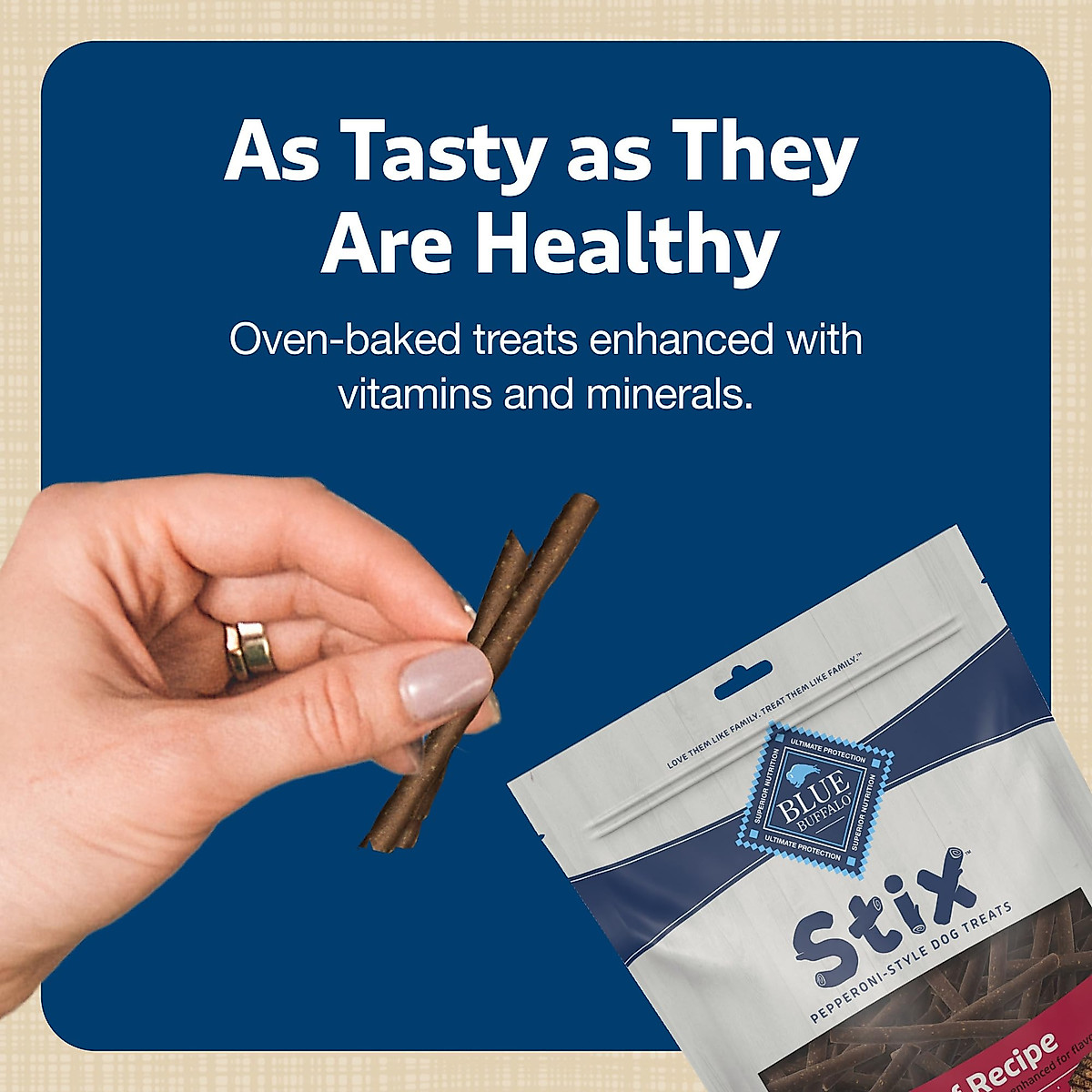 Blue Buffalo Stix Natural SoftMoist Dog Treats TOGO Beef Recipe Bags