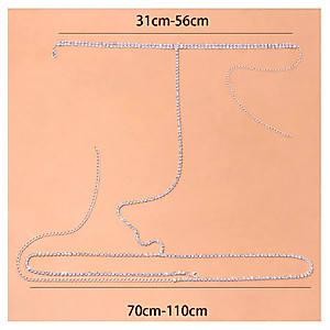 Simple Rhinestone Body Chain Necklace Crystal Choker Bikini Bra Body Chain Jewelry Rhinestone Long Necklace Chain Sexy Waist Belly Chain for Women (Silver)