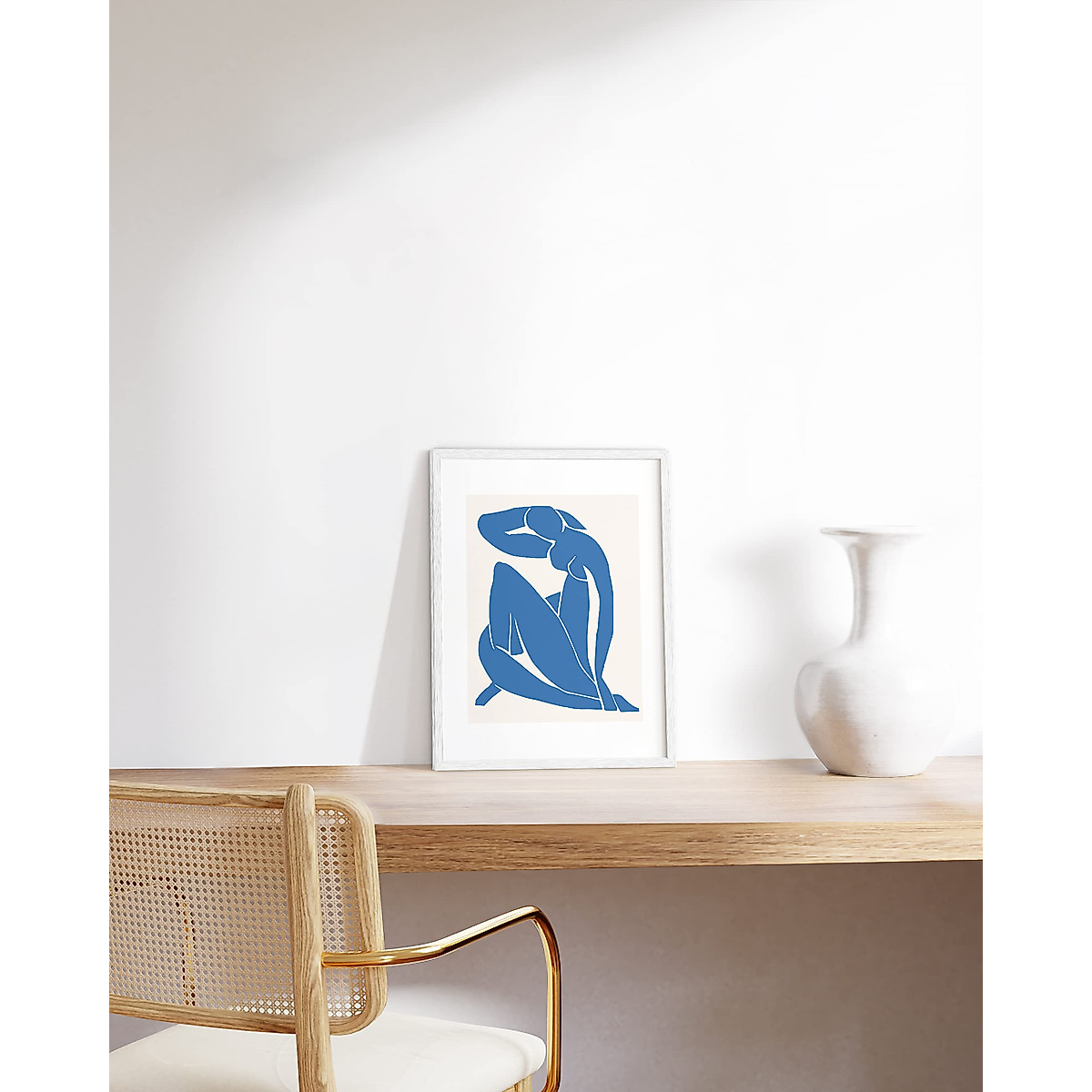 HAUS AND HUES 11x14 White Picture Frame - White 11x14 Picture Frame Wood, White Picture Frame 11x14 Wood Frame, Modern Picture Frame 11x14 Picture Frame White Wood Frame 11x14 (White Oak)