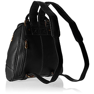 Royce Leather Women's Luxury Sling Backpack Handcrafted in Colombian Leather, Black, One Size