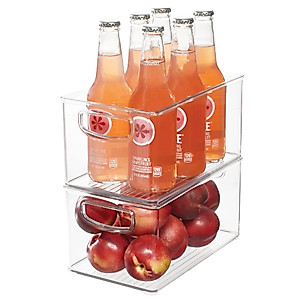 iDesign Plastic Organizer Kitchen Storage Bin Set, Clear
