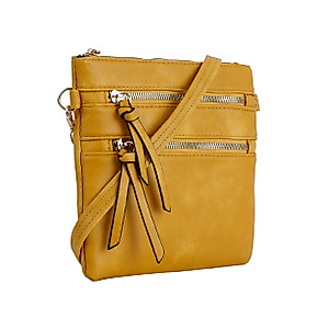 DELUXITY Designer Fashion Crossbody for Women (Mustard)