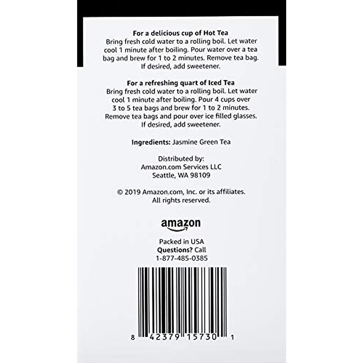 Amazon Brand - Happy Belly Jasmine Green Tea Bags, 20 Count