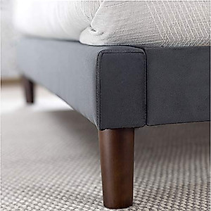 ZINUS Charlotte Upholstered Platform Bed Frame, Mattress Foundation, Wood Slat Support, No Box Spring Needed, Easy Assembly, King