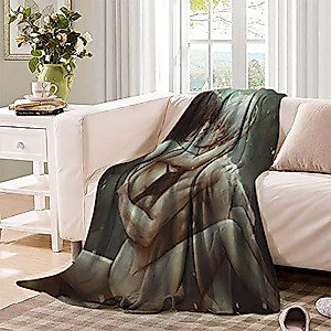 Anime Blanket Tokyo Ghoul Ken Kaneki and Touka Kirishima Throw Blanket Lightweight Soft Cozy Flannel Sofa Bed 40x50inch(100x130cm)