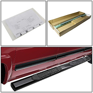 DNA Motoring STEPB-4-885-BK 4 Inches Powder Coated Side Step Nerf Bar Running Boards Compatible with 2004-2014 F150 Super Cab