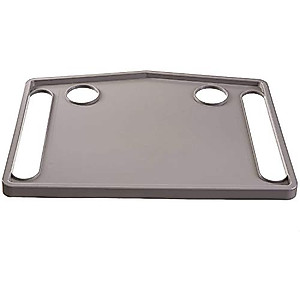 DMI Walker Tray With Cup Holders, Walker Tray For Folding Walkers, Gray