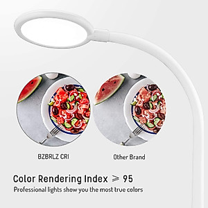 CELYST 15W LED Desk Lamp with Clamp, Date, Calendar, Touch Panel, 28.3 Long Arm Flexible Desk Light for Video Conferencing, Architect/Task/Drafting Light, 3 Color Modes, 15 Brightness Dimmable, White