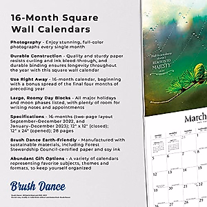Poetry of Rumi | 2023 12 x 24 Inch Monthly Square Wall Calendar | Brush Dance | Art Poems Poet