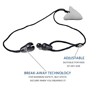 Chew Necklace for Kids, Boys or Girls - Chewing Necklace Teething Necklace Teether Necklace Chew Toys Teething Toys - Designed for Chewing, Autism, Autism Sensory Teether Toy (Shark Tooth)