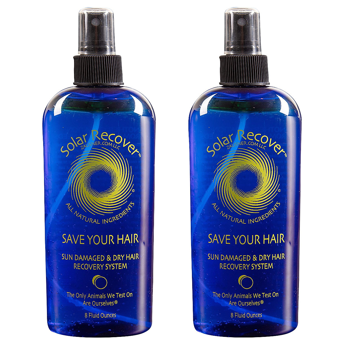 Solar Recover All Natural Hair Leave-In Conditioner and Detangler Spray (2 pack) - Hydrating and Moisturizing for Sun Damaged Hair - Lavender Scent