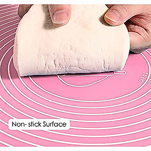 Silicone Baking Mat | Dough Rolling Measurement Mat, Large Size Non-Stick for Pastry, Fondant, Pizza, Pie, Cookie Roll Mat