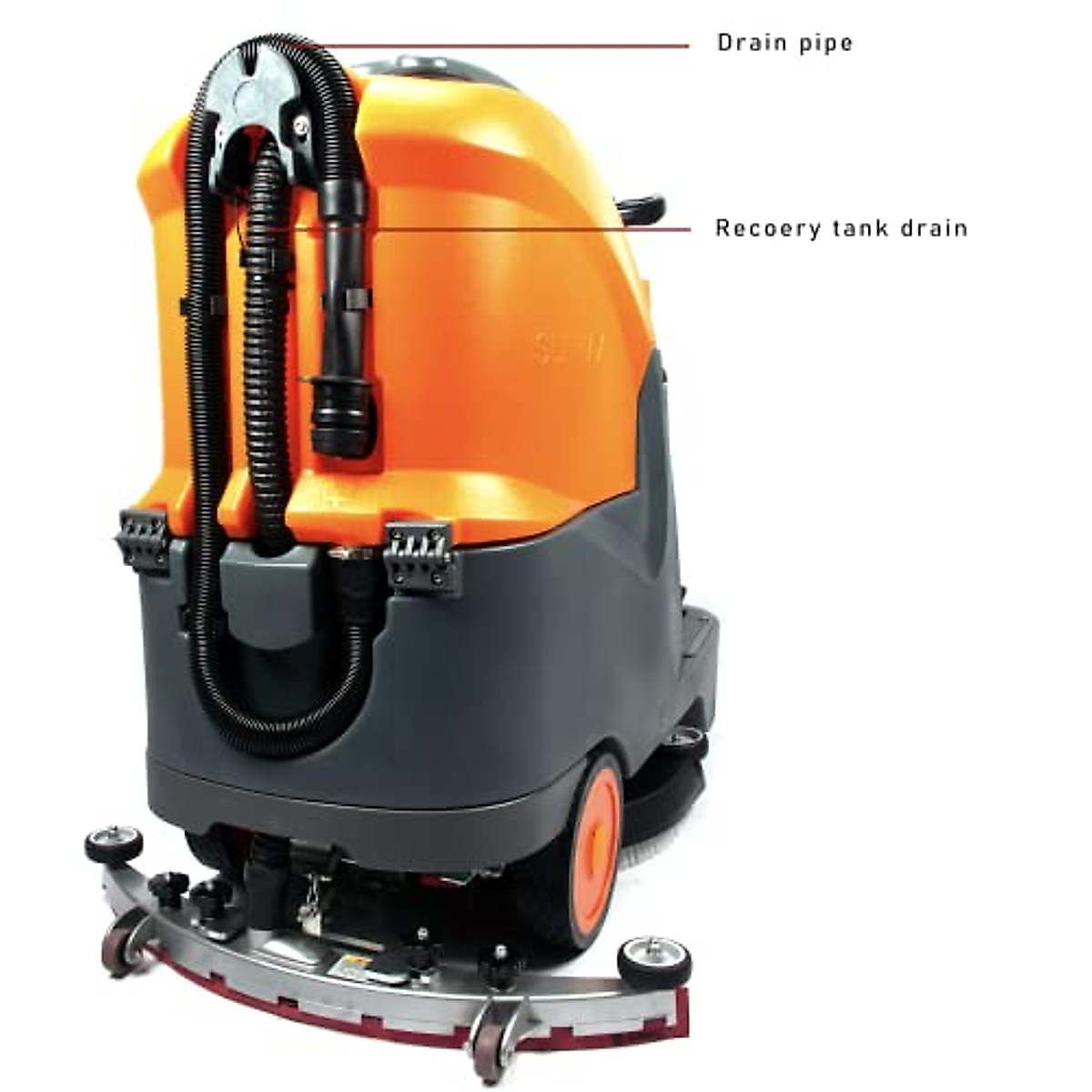 SM70 Ride-On Floor Scrubber, 22" Brush, Floor Scrubber with a Complete Set of Parts