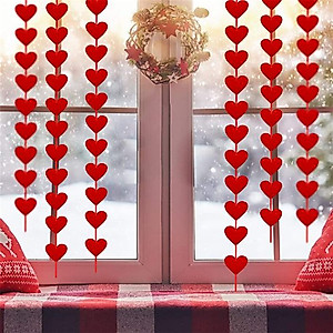 One Set of Valentines Day Decor Valentines Day Banners String Hearts Valentines Decoration Romantic Decorations Special Night DIY Felt Heart Decoration Letter Banner for Home Wedding Party Anniversary