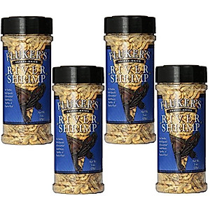 (4 Pack) Fluker's Freeze Dried River Shrimp Pet Food, 1-Ounce Jars