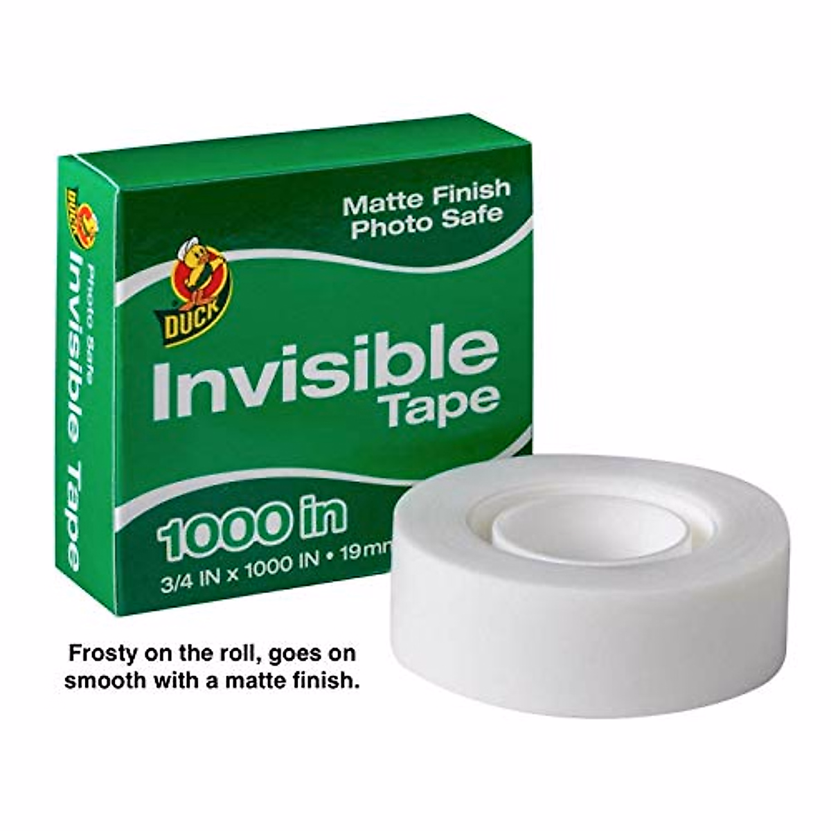 Duck Brand Matte Finish Invisible Tape Refill for Dispenser, 10 Rolls, Each Roll 3/4-Inch x 1000 Inches for 10000 Total Inches