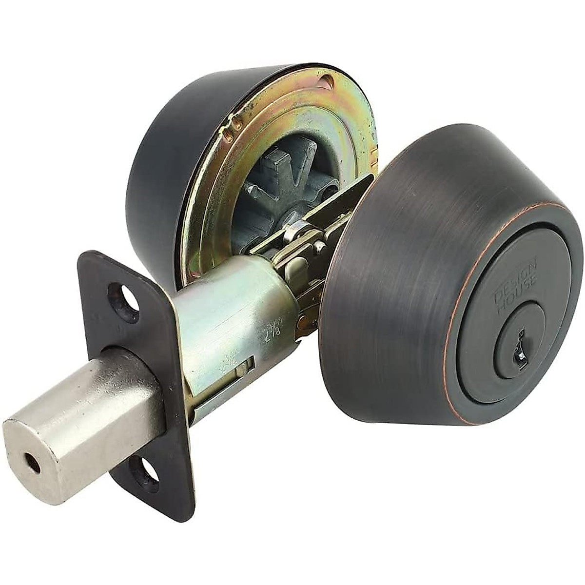 Round Corner Deadbolt Strike Plate 1" x 2-1/4" with 12 Screws 1-3/8" - 6 Pack (Matte Black)