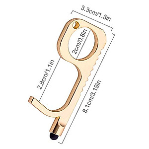WINWANG No Touch Door Opener Tool Multifunctional Touchless Door Opener with Stylus Tool Button Pusher (Gold, Silver, Rose)