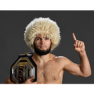 mma_merchandise Khabib Nurmagomedov Sheepskin Hat Dagestan Russian Papakha for Men & Women - One Size Fits All