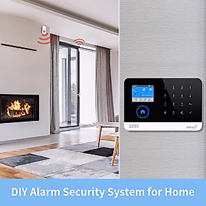 Burglar Alarm System for Home, DIY 4G WiFi Wireless Security Alarm Kit with GSM and Free APP