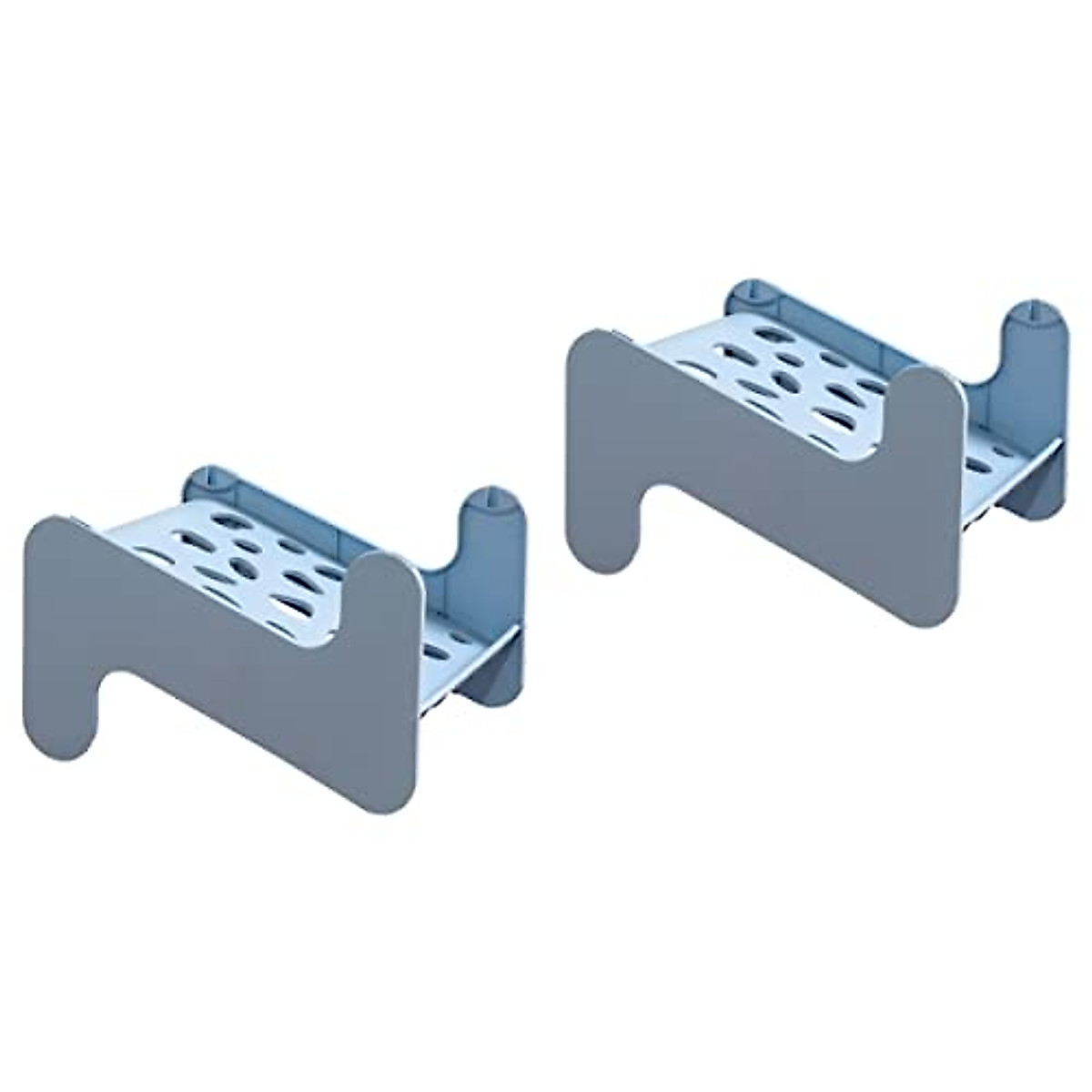 STOBAZA 2 pcs Blue Home Saving Sneaker Plastic Stackable Heels Slots Low Organization Shoe Sandals Space Sneakers Saver Household Cabinet Rack Toy Container Clo for Shelf High