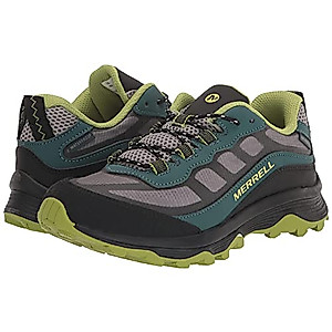 Merrell Moab Speed Low WTRPF Sneaker, Deep Green/Black, 3 US Unisex Big Kid