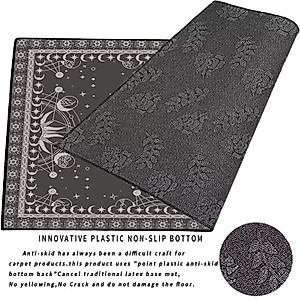 CERYUEE Sun and Moon Rug Boho Area Rugs for Bedroom Dorm Living Room Bohemian Celestial Occult Crescent Solar Stars Galaxy Floor Mat Pad Doormat Carpet,63'' X 31'',Tundora