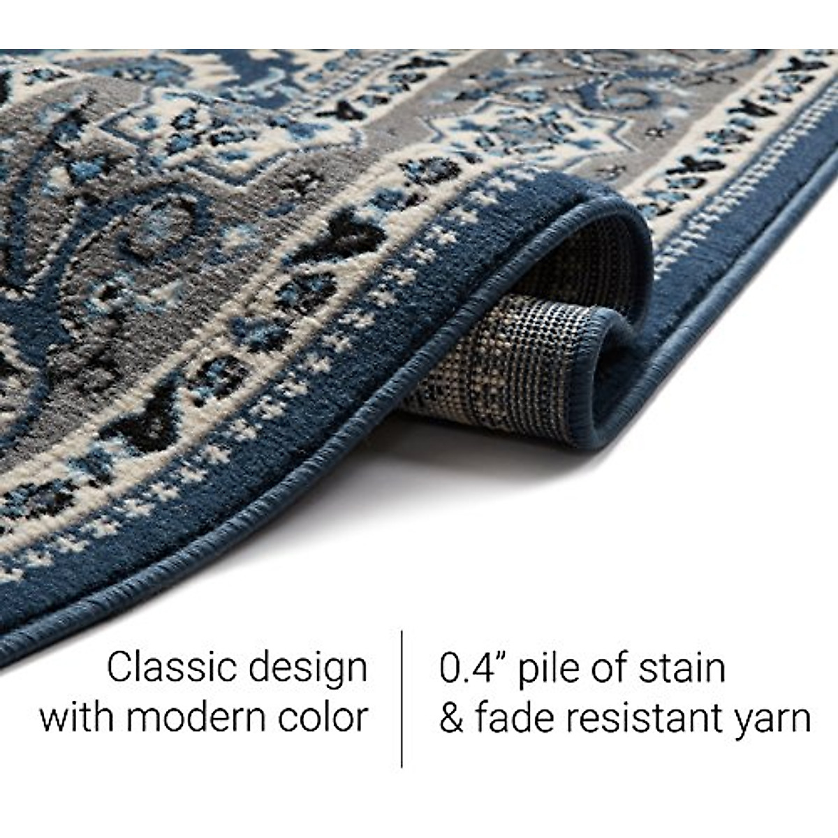 Well Woven Darya Blue Modern Sarouk 5x7 (5'3" x 7'3") Area Rug Updated Traditional Persian Carpet