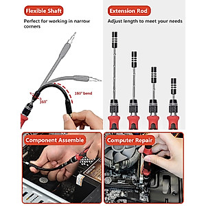 Precision Screwdriver Set, Computer Repair Tool Kit, 146 PCS Laptop Screwdriver Kit with 123 Bits, Magnetic Mat, Magnetizer, for iPhone, MacBook, PC, Tablet, PS5, Xbox, Switch, Game Console