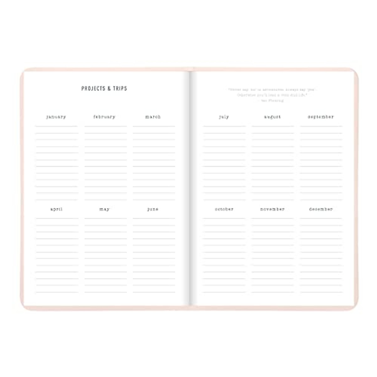 Letts Conscious Weekly/Monthly Planner, 12 Months, January to December, 2024, Sewn Binding, A5 Size, 8.25" x 5.875", Multilingual, Rosewater (C082399-24)