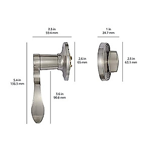 Amazon Basics Handleset with Shelby Lever - Single Cylinder - Satin Nickel