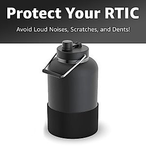 Jmoe USA Boot for RTIC Jug | Protects Against Dents & Scratches | Silicone Sleeve Protector for Bottom of Jug | Covers The Bottom of The Jug | Made of Durable BPA Free Silicone (Black, One-Gallon)