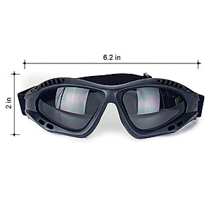 Viriber Motorcycle Goggles Bike Goggles UV Protective Outdoor Glasses Military Tactical Goggles