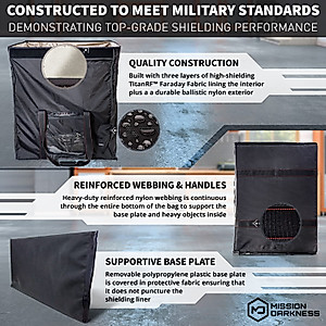 Mission Darkness EMP Protection Faraday Bag Collection Includes Military-Grade XL Faraday Bags for Generators and Solar Panels // RF Shielding, EMP/CME Protection, Preparedness, Security