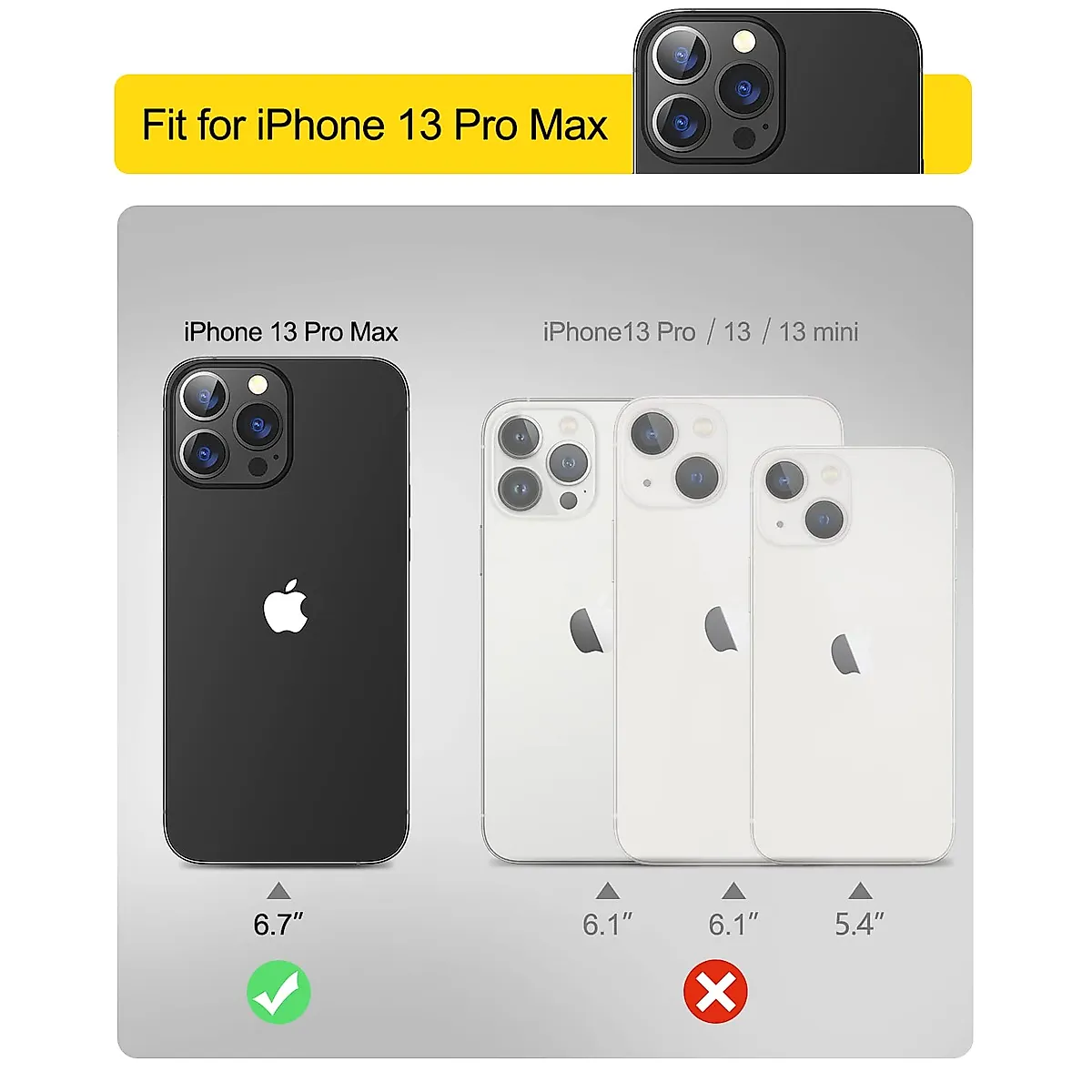 SURITCH Clear Case for iPhone 13 Pro Max (Only) 6.7-inch, [Privacy Screen Protector] Full Body Protection Bumper Shockproof Rugged Cover for iPhone 13 Pro Max -(Clear)