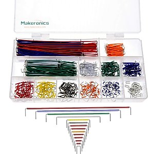 Makeronics 560 PCS Pure Copper Jumper Wires Kit |Solderless Breadboard Wires With 14 Assorted Length for Solder Circuits | Electronics | Arduino or Raspberry Pi