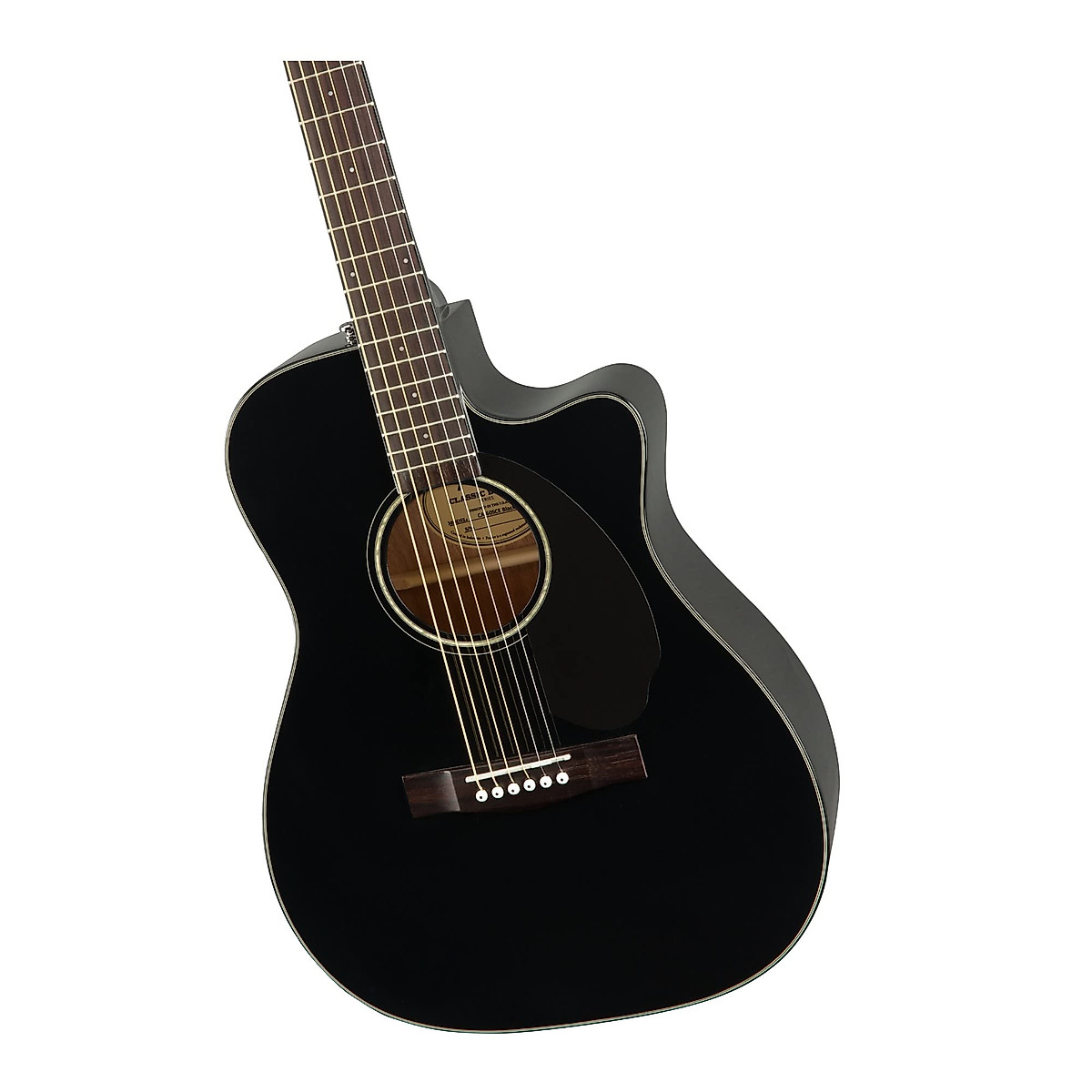 Fender CC-60SCE Concert Cutaway Acoustic Guitar, with 2-Year Warranty, Black